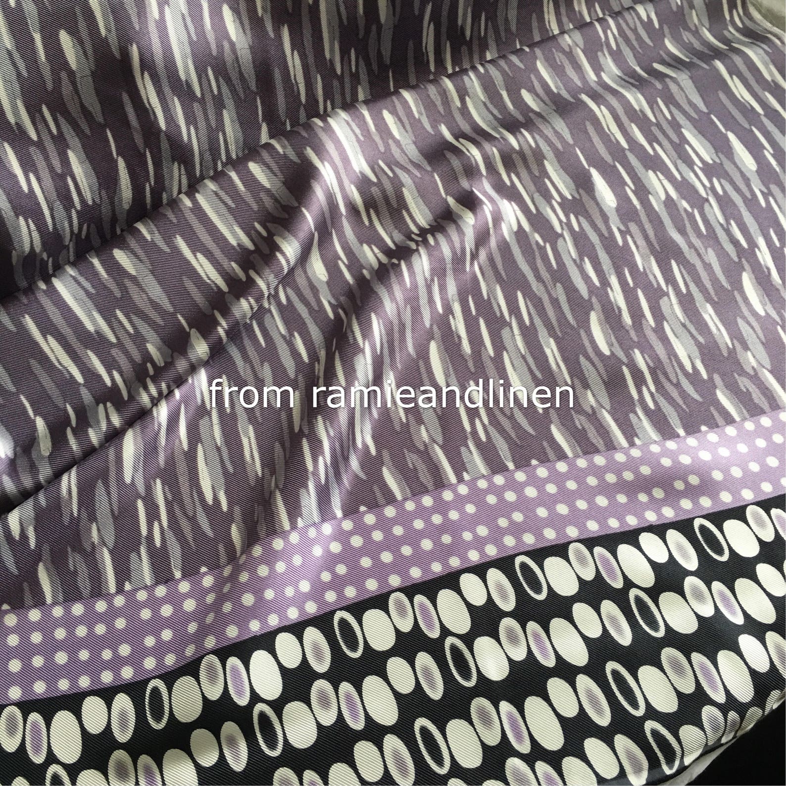 Silk Fabric Border Pattern Print Silk Twill Fabric Half Yard - Etsy