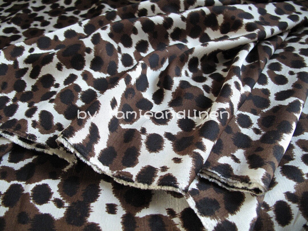 Silk Fabric, 100% Silk, 23m/m Leopard Print, Heavy Silk, 13 1/2" by 46 ...