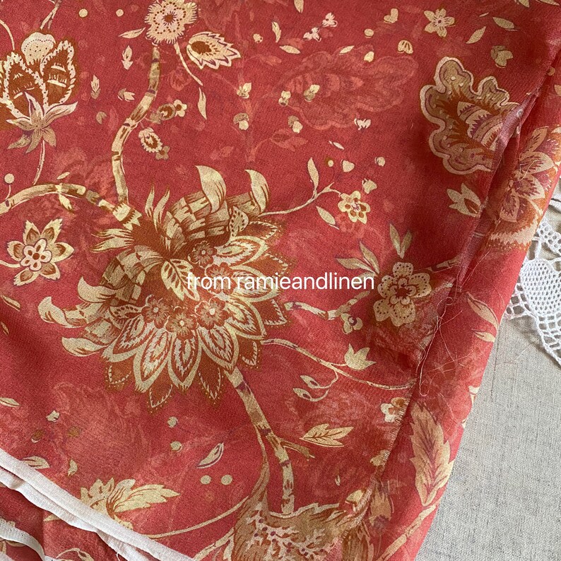 Silk Fabric Classic Phoenix Tail Followers Print Georgette - Etsy