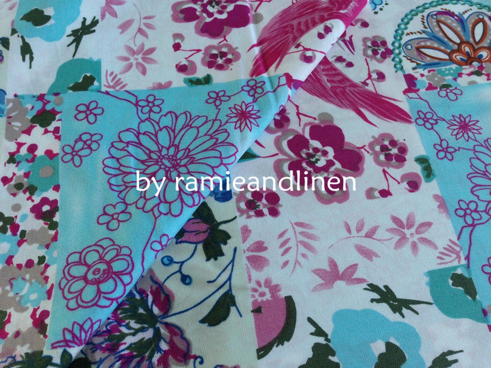 Cotton Fabric Patchwork Print Cotton Fabric Half Yard by - Etsy