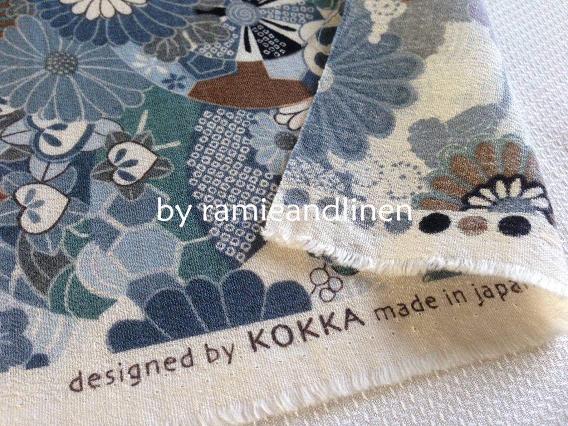 Japanese Kimono Cotton Fabric, Floral Print Special Texture Cotton ...