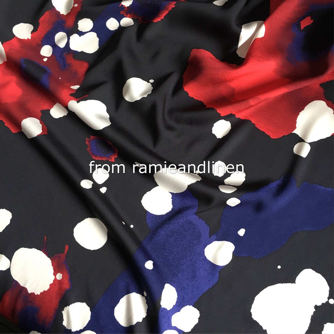 Designer Silk Fabric Abstract Pattern Print 22-23 M/M - Etsy