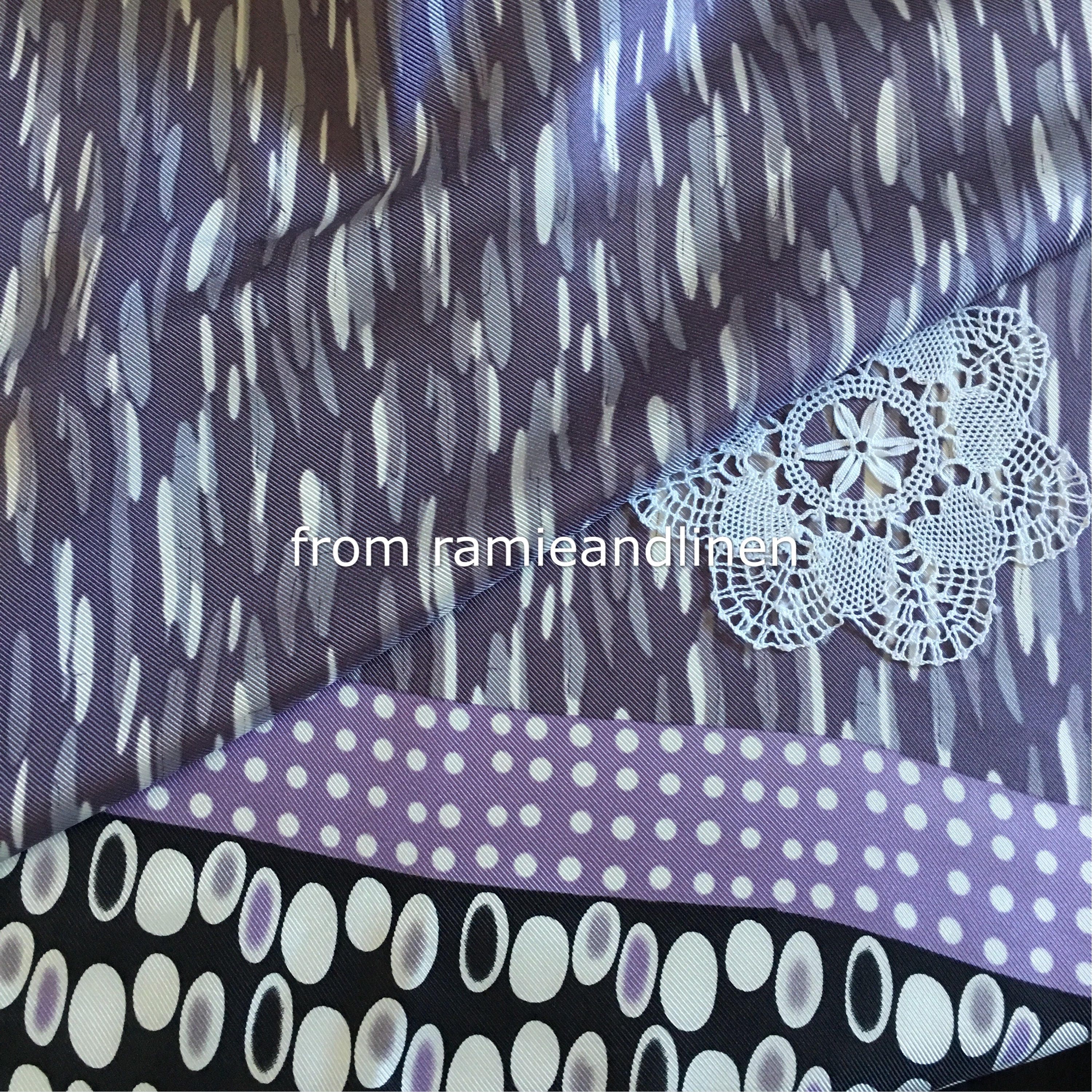 Silk Fabric Border Pattern Print Silk Twill Fabric Half Yard | Etsy