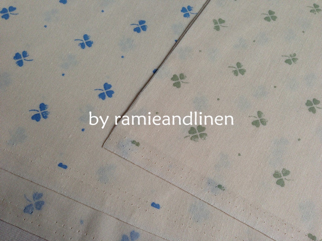 Japanese Cotton Fabric Four-leaf Clovers Print Fine Cotton | Etsy
