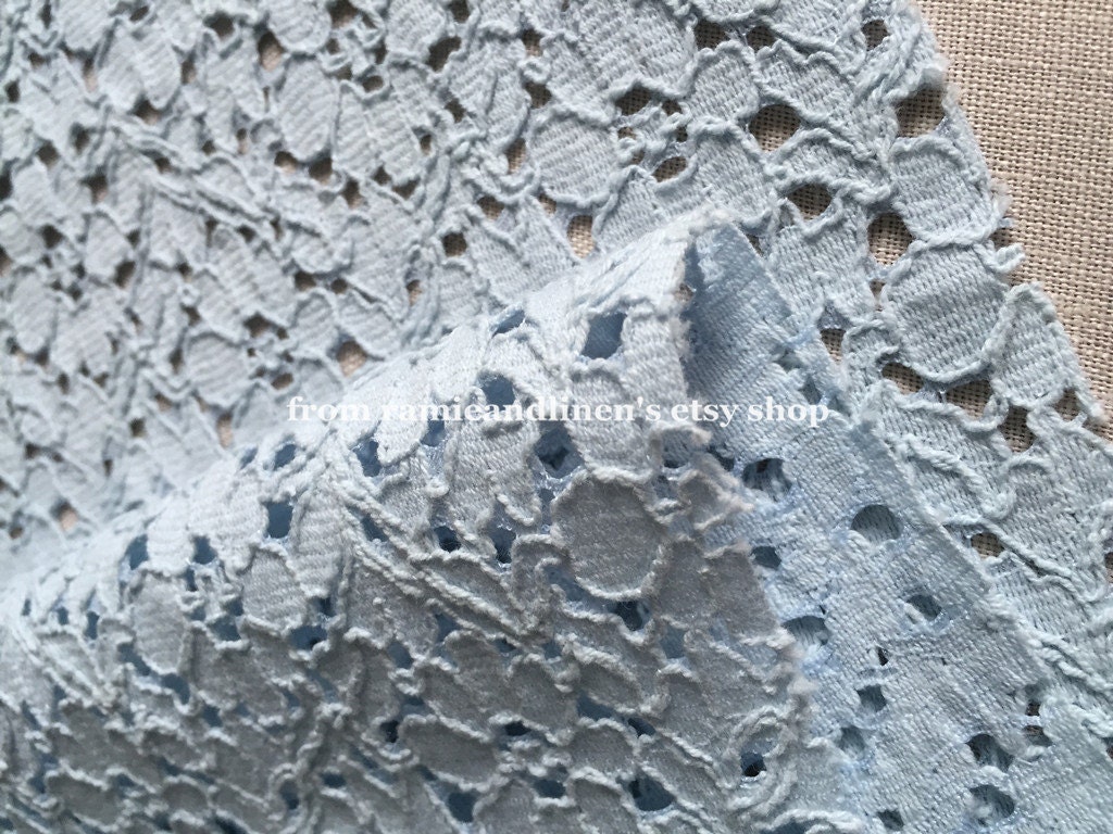 Japanese Lace Fabric, Cotton Blend Floral Weaved Lace Fabric, Half Yard ...