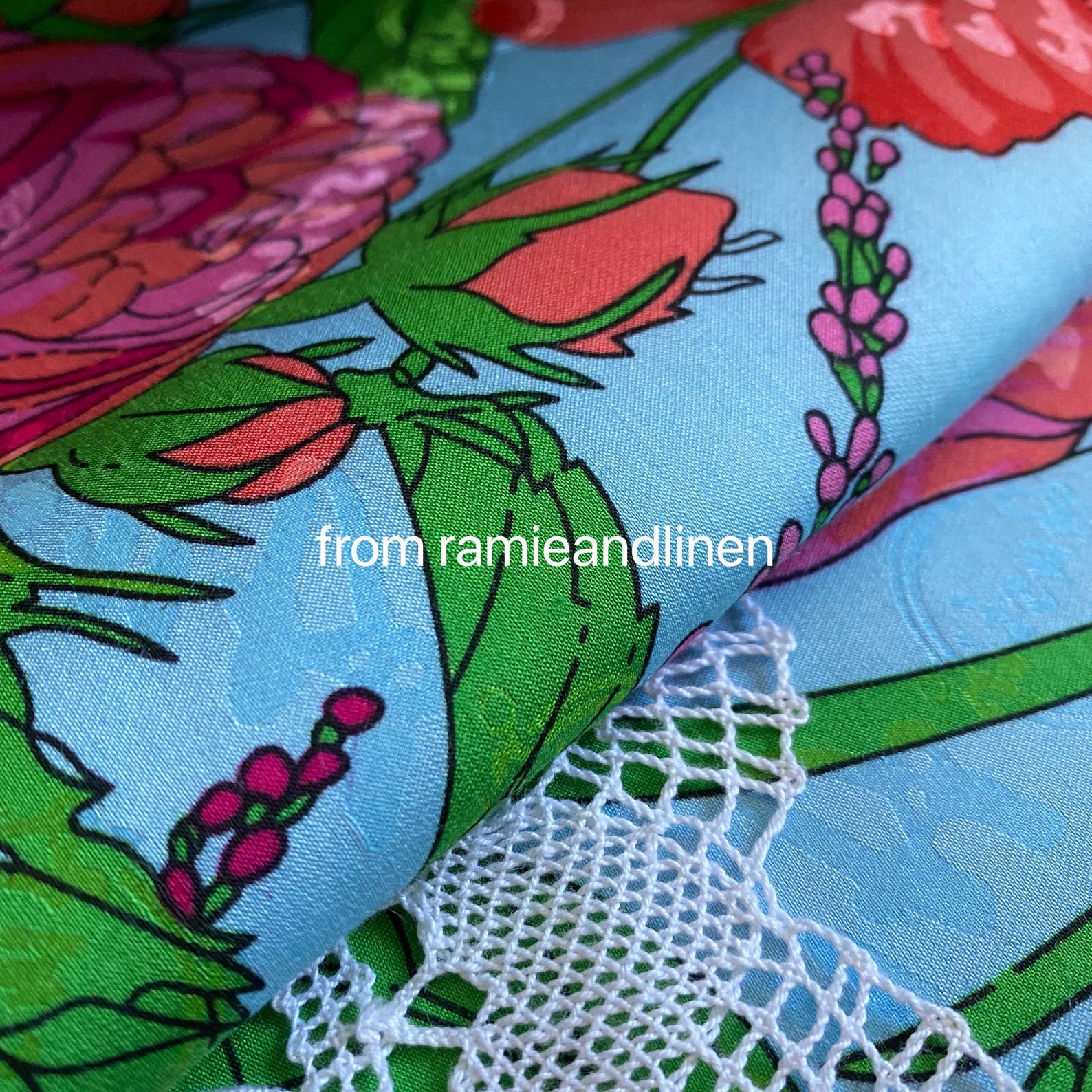 Silk Fabric, Gorgeous Floral Print Silk Cotton Blend Fabric, Dress ...