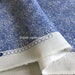 Japanese Linen Fabric, Blue Scroll Grass Pattern Print Fine Linen ...