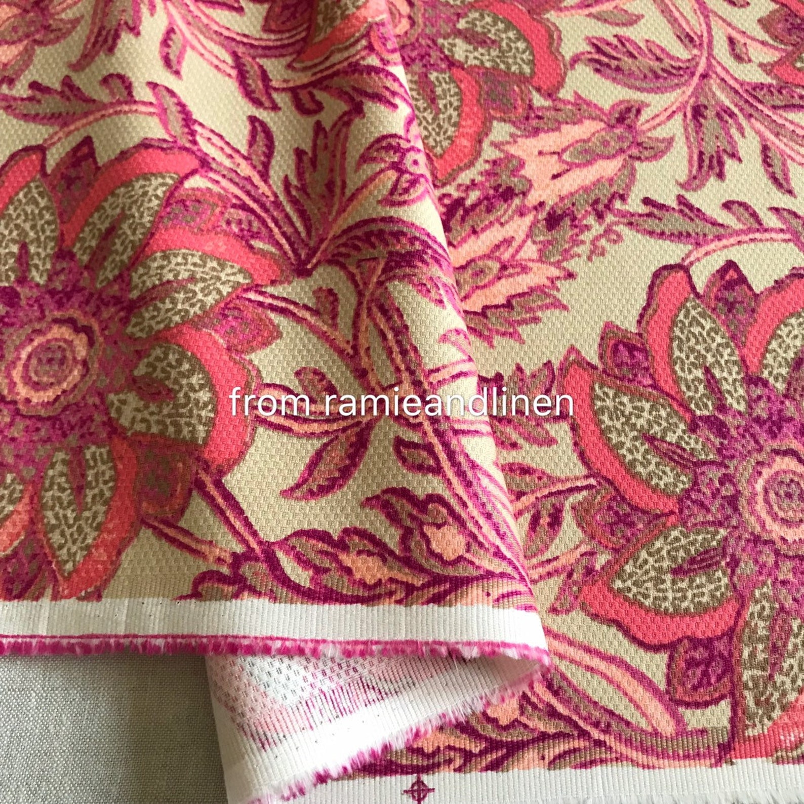 Tela De Algodón Pesado Tela De Algodón Jacquard De Estampado Etsy