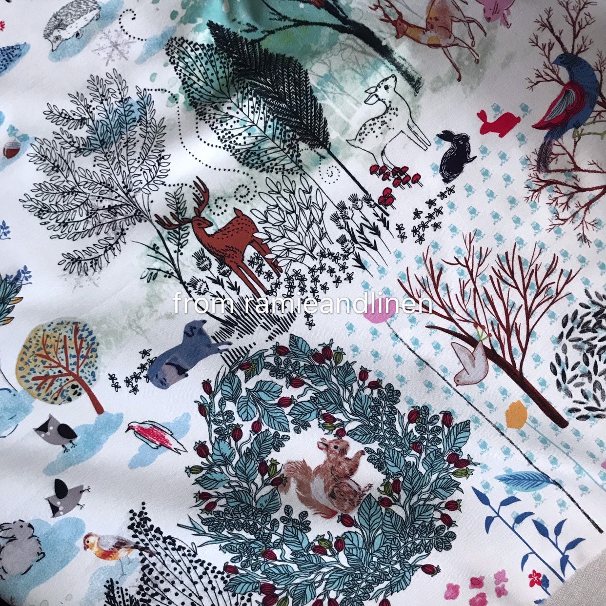 Flannel Cotton Fabric Fairy Tale Forrest Print Cotton Fabric - Etsy