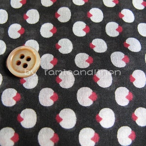 Silk Fabric, Vintage Style Cute Apples Print Silk Cotton Blend Fabric ...
