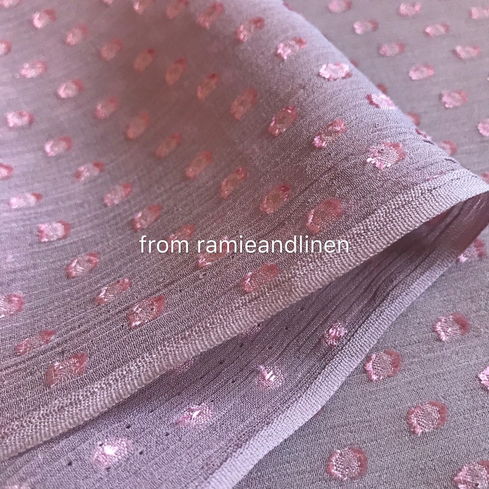 Silk Fabric Dot Clip Cord Fabric Dots Weaved in Crepe | Etsy