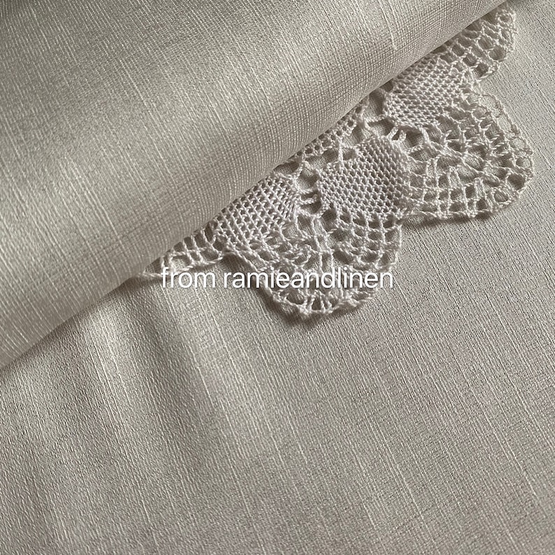 Silk Fabric Silk Linen Blend Fabric Solid Color Good for | Etsy
