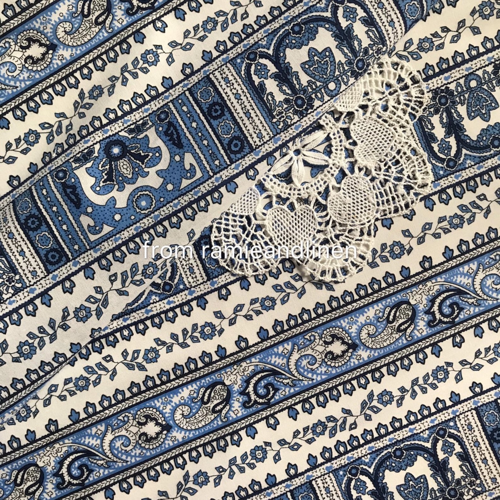 Imported French Fabric Classical Pattern Print Fine Cotton | Etsy