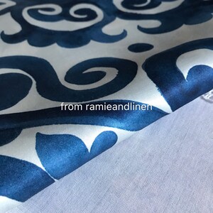 Silk Fabric, China Blue Floral Pattern Print Silk Cotton Blend Satin ...