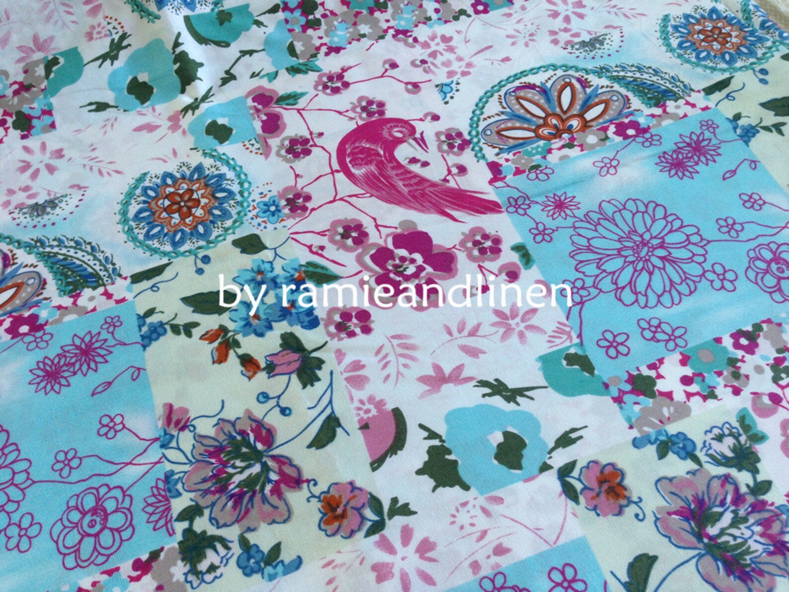 Cotton Fabric Patchwork Print Cotton Fabric Half Yard by - Etsy