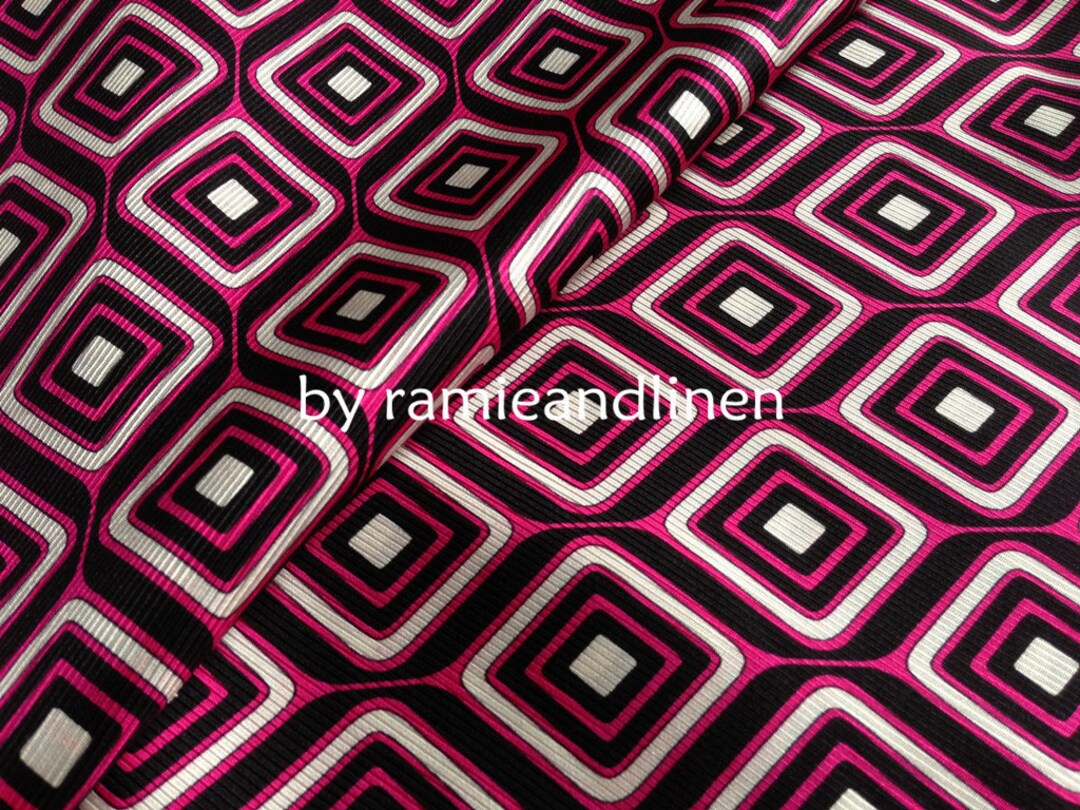 Pink Diamond, Silk Fabric, Silk Twill Fabric, Diamond Pattern Print ...
