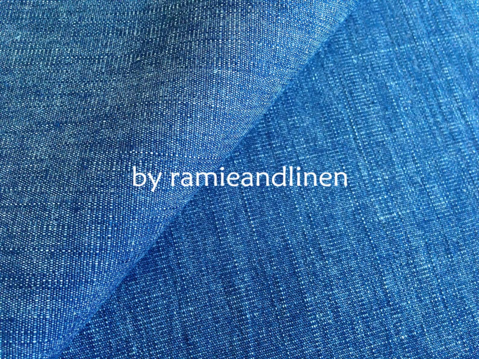 Japanese Import Denim Linen Fabric, Yarn Dyed Slub Texture Stretch ...