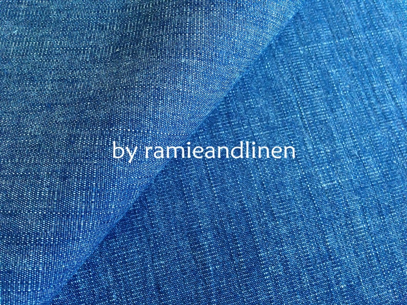 Japanese import denim linen fabric yarn dyed slub texture | Etsy