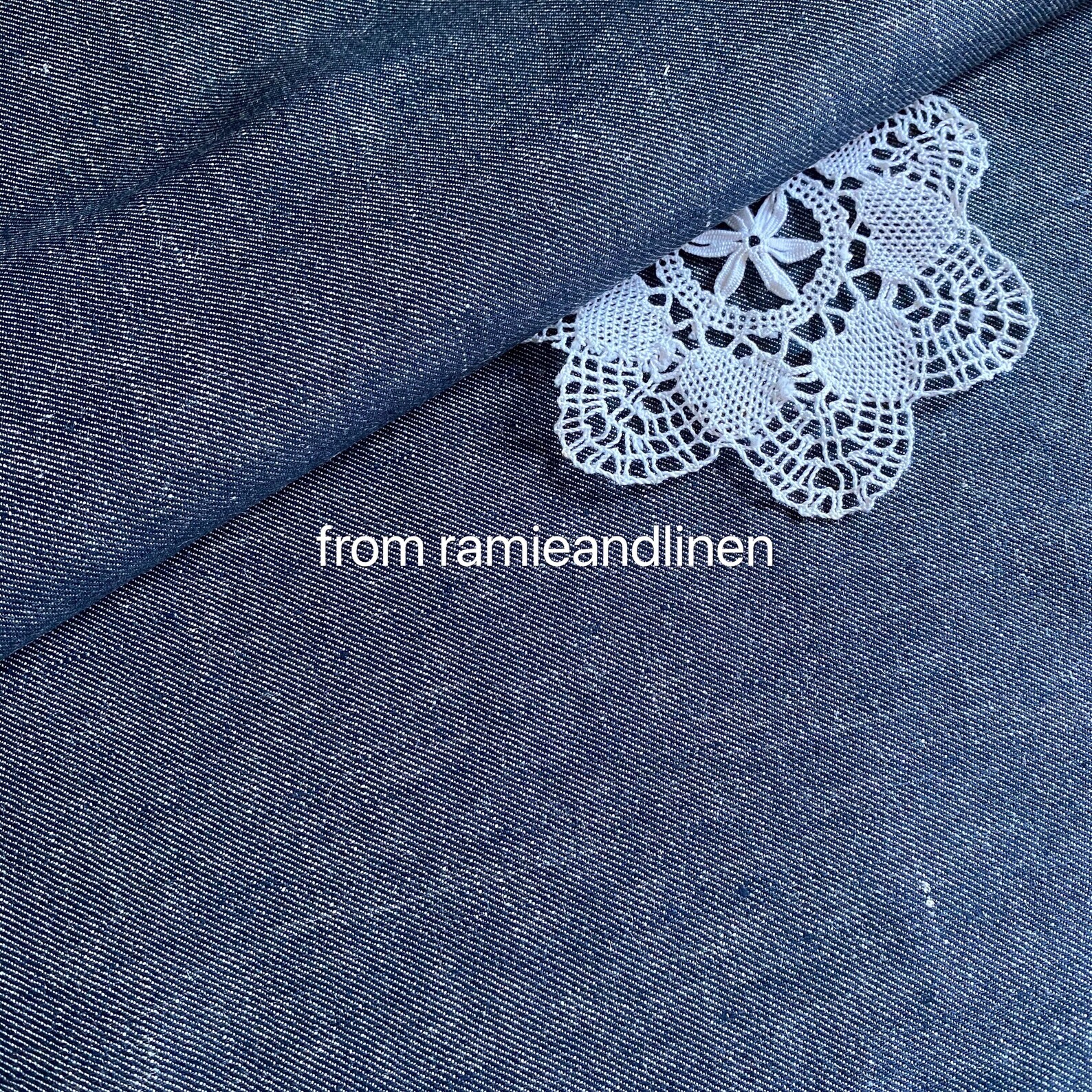 Linen Fabric, Yarn Dyed Pure Linen Twill Fabric, Half Yard by 55" Wide ...