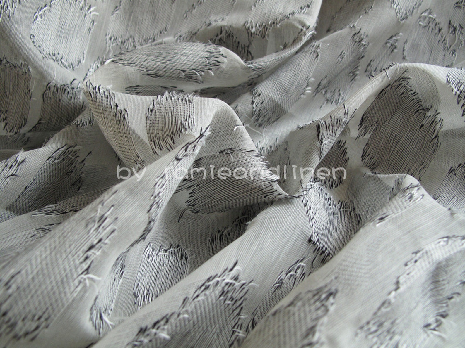 Silk Cotton Blend Clipped Jacquard Fabric Half Yard by - Etsy