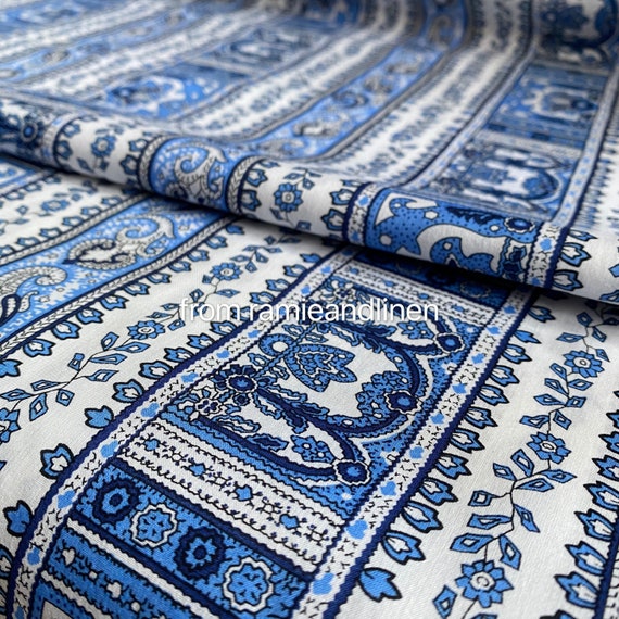 Imported French Fabric Classical Pattern Print Fine Cotton | Etsy