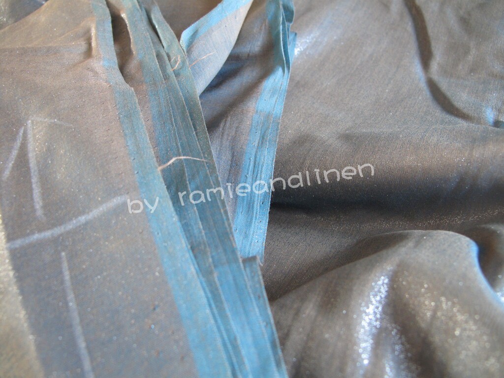 Silk Fabric Silver Dust Coated Yarn-dyed Silk Cotton Blend | Etsy