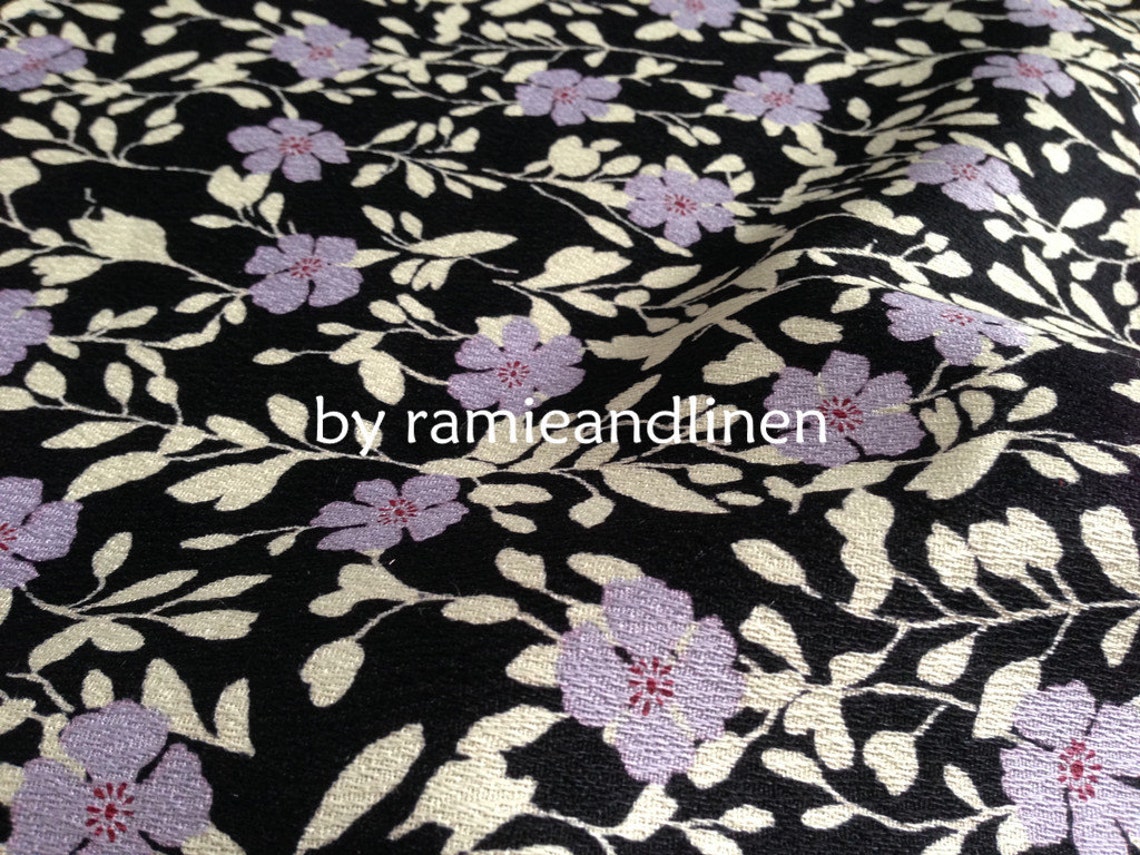 Japanese Kimono Cotton Fabric Sakura Floral Print Cotton | Etsy