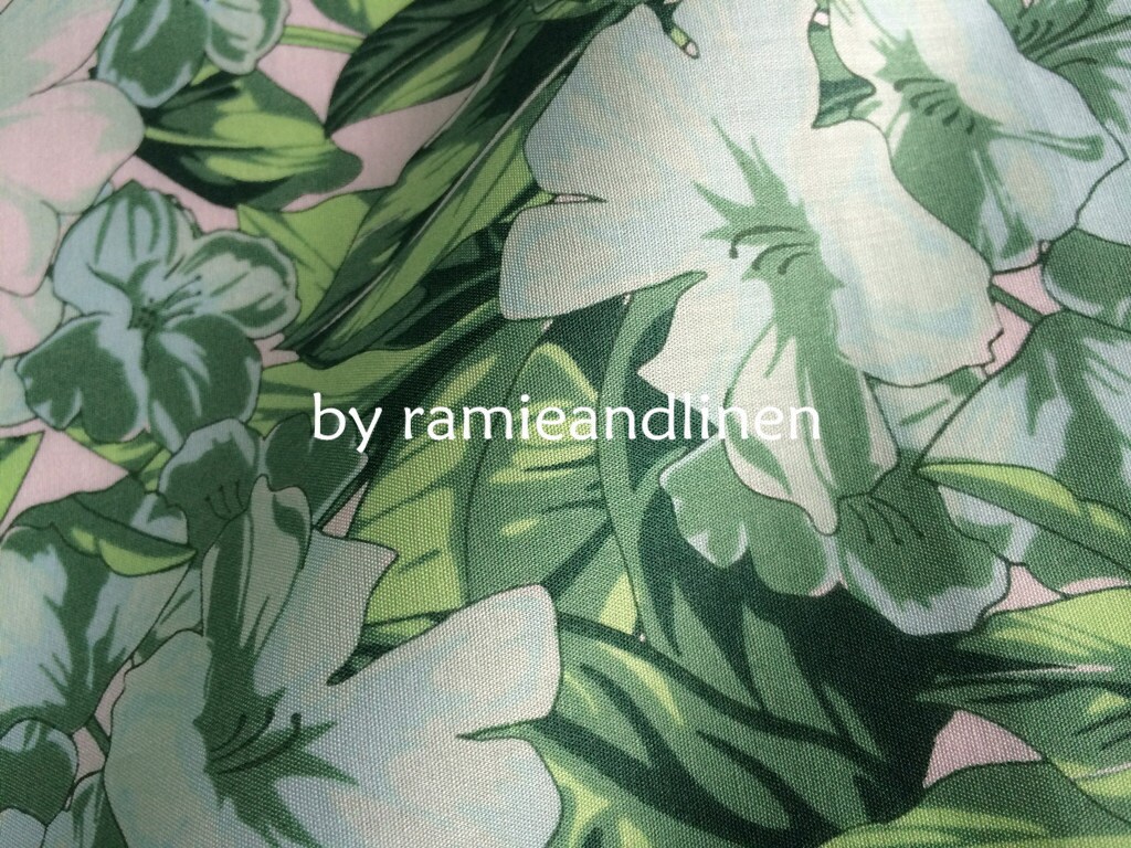Fine Cotton Fabric Mint Floral Print Cotton Fabric Half Yard | Etsy