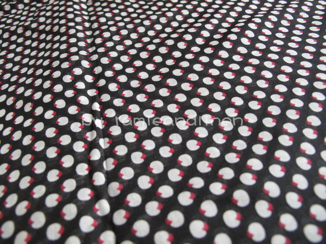 Silk Fabric, Vintage Style Cute Apples Print Silk Cotton Blend Fabric ...