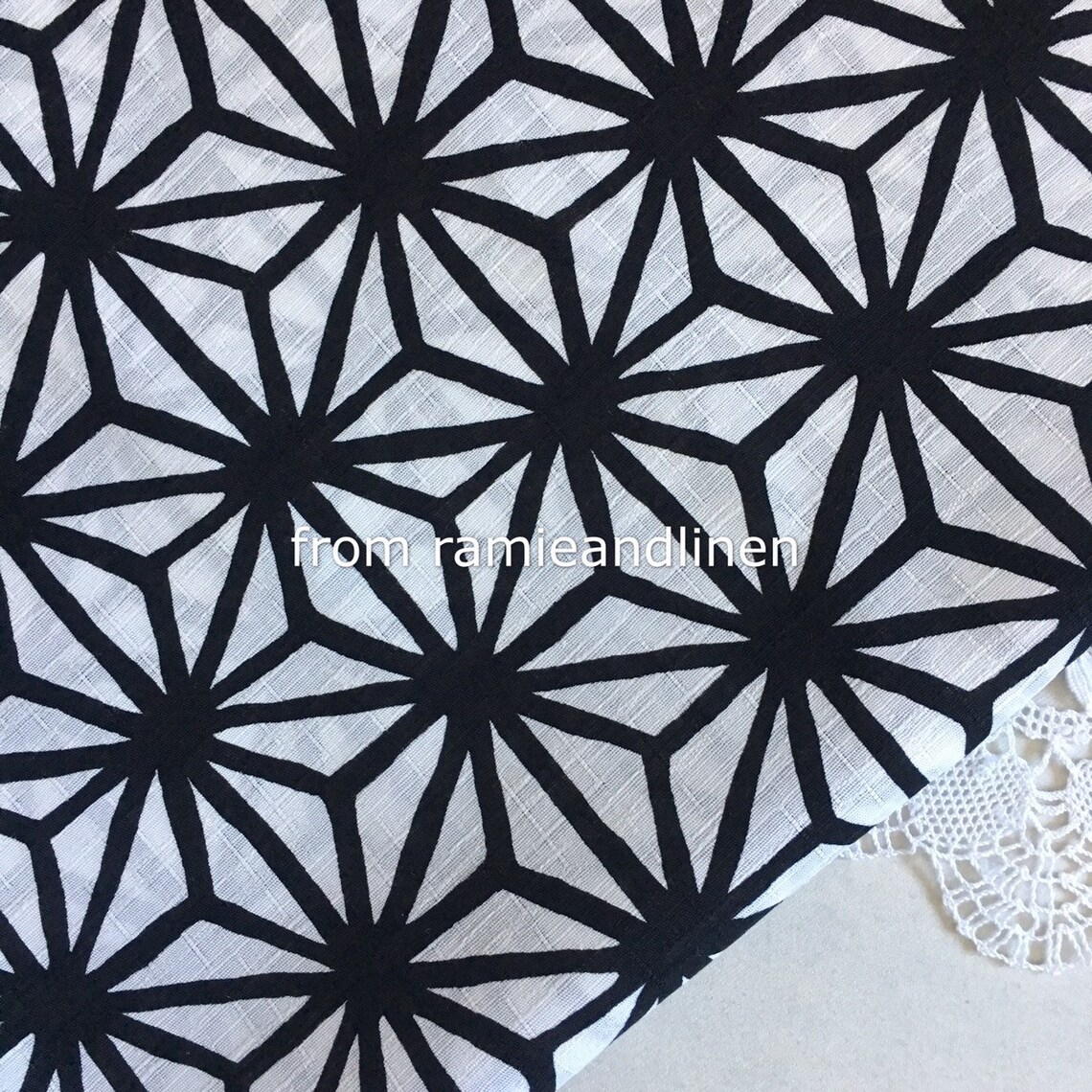 Japanese Cotton Fabric Tortoise Shell Pattern Print Slub | Etsy