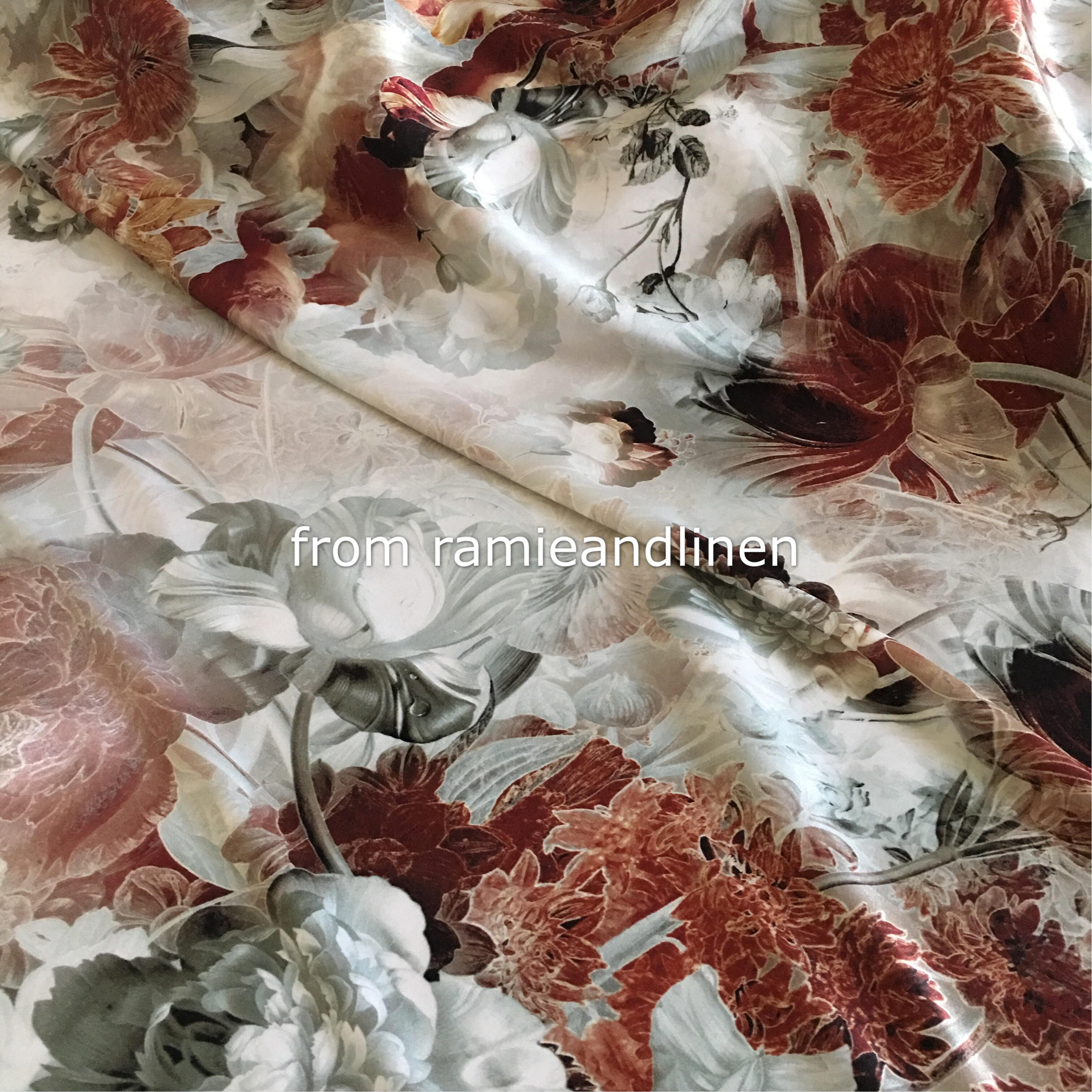 Silk fabric 19m/m Digital Printing Silk fabric stretchy silk | Etsy