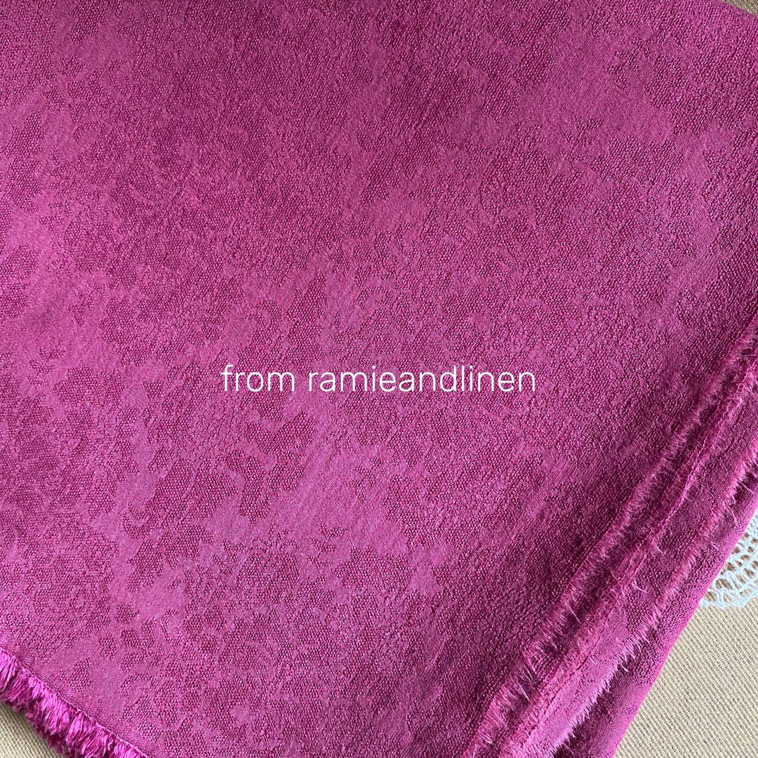 Cotton Fabric, Solid Color, Floral Jacquard Weaved, Cotton Linen Blend ...