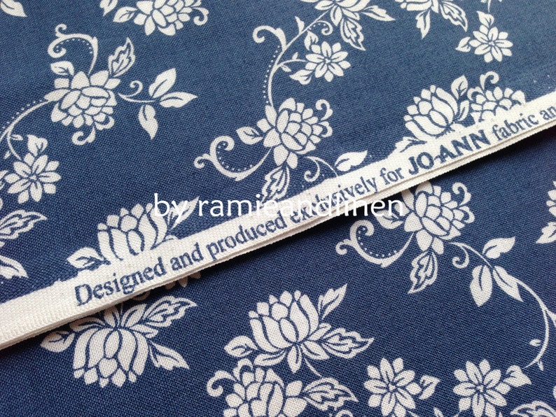 Cotton Fabric China Blue Floral Print Quilting Fabric - Etsy