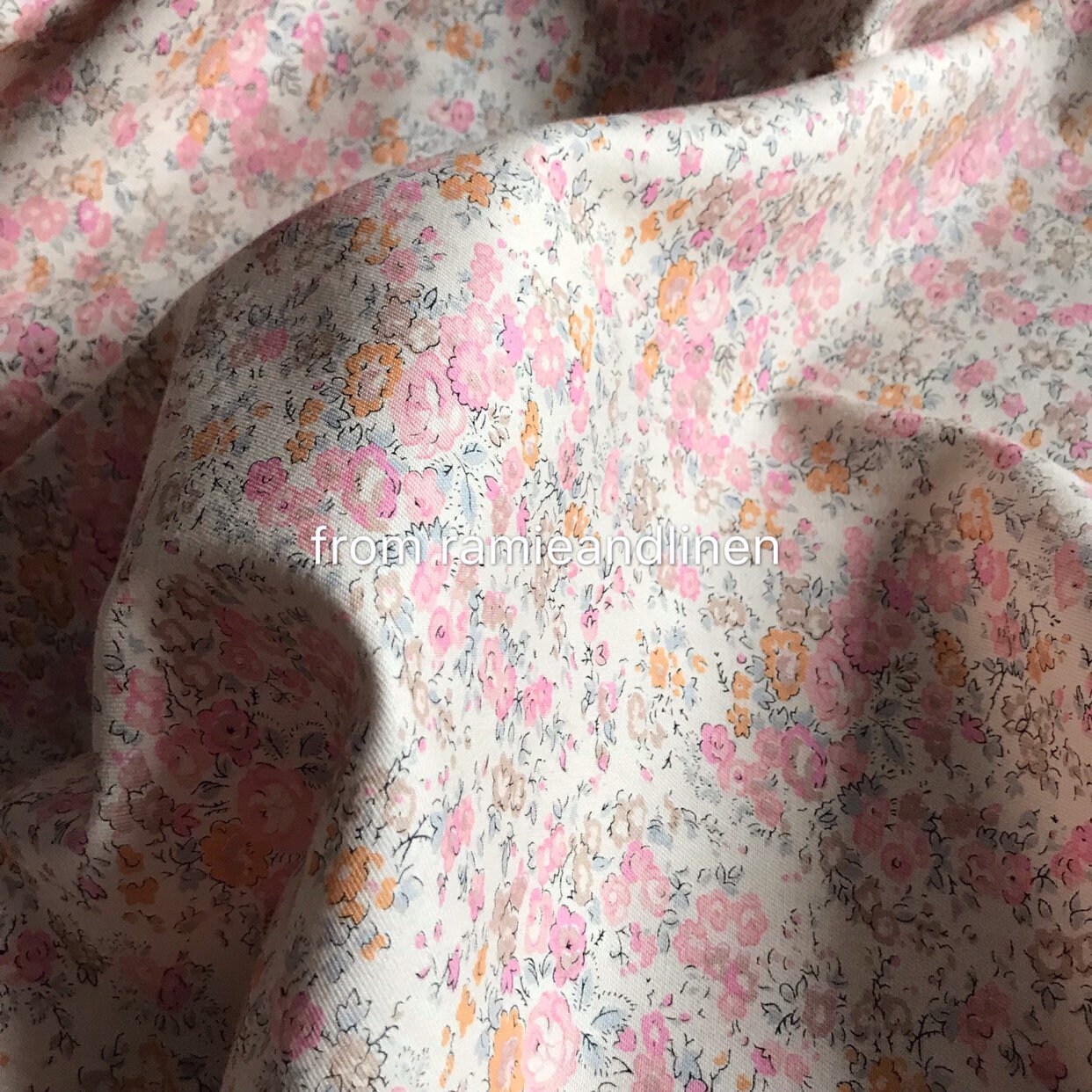 Japanese Cotton Fabriccountryside Pink Floral Print Cotton - Etsy