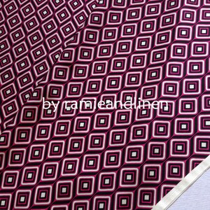 Pink Diamond, Silk Fabric, Silk Twill Fabric, Diamond Pattern Print ...