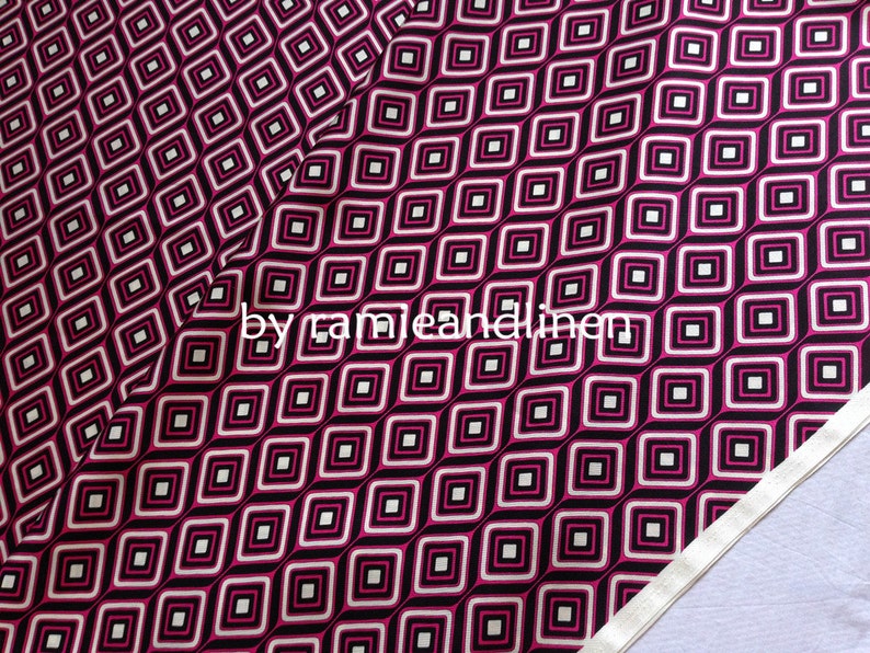 Pink Diamond silk fabric silk twill fabric diamond pattern | Etsy