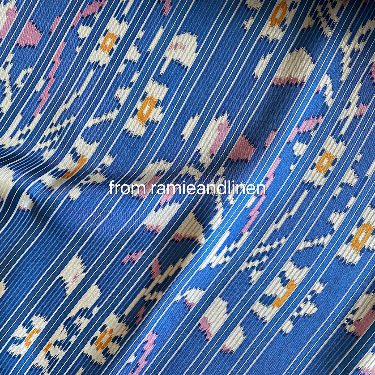 Silk Fabric Silk Twill Fabric Stripes Pattern Print Mulberry - Etsy