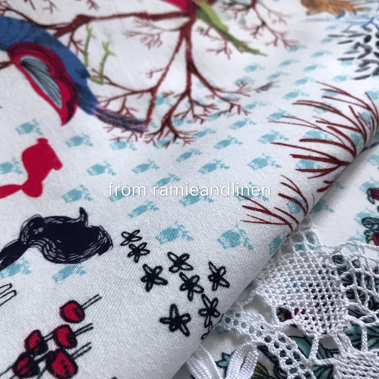 Flannel Cotton Fabric Fairy Tale Forrest Print Cotton Fabric - Etsy