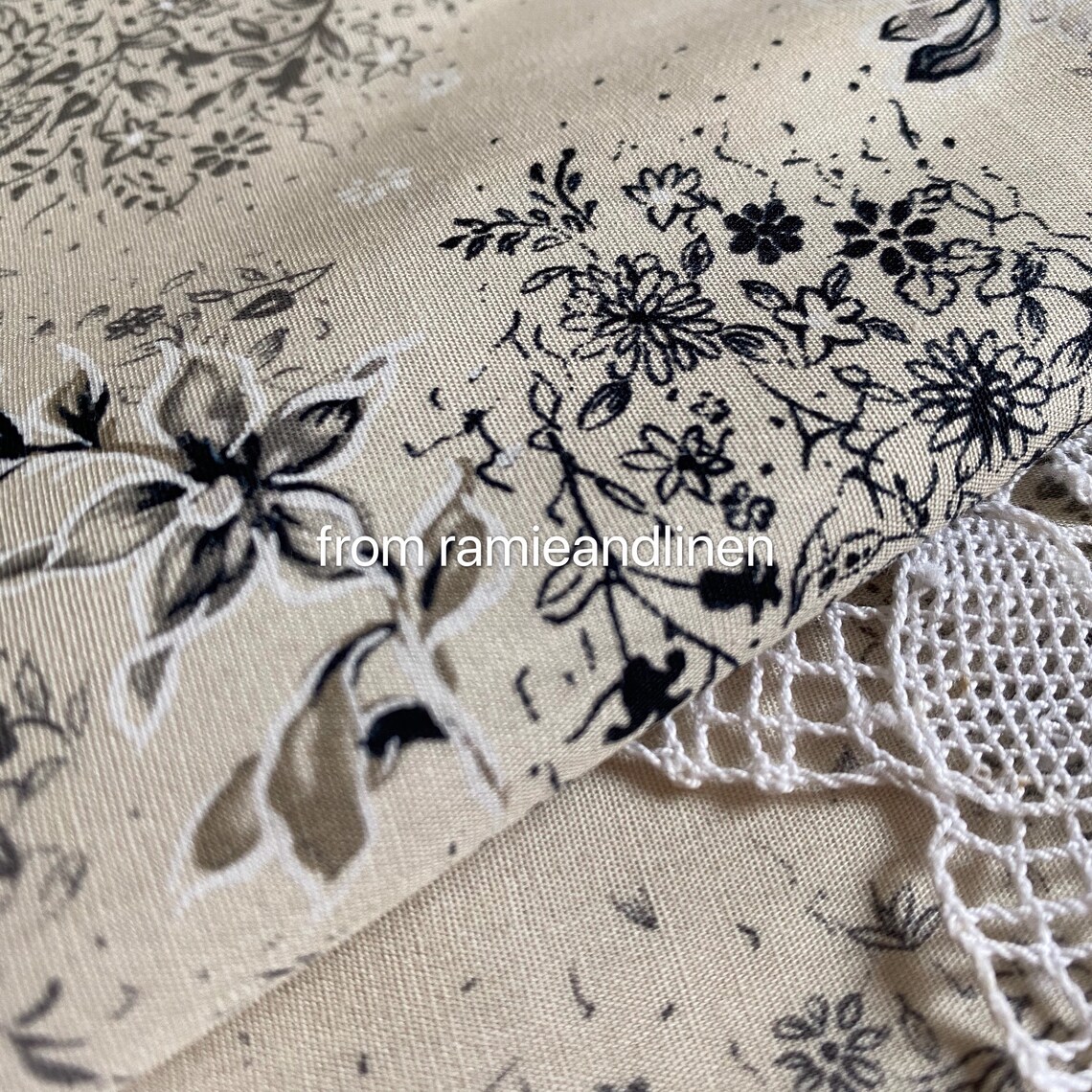 Japanese Cotton Fabric Vintage Style Floral Print Cotton - Etsy