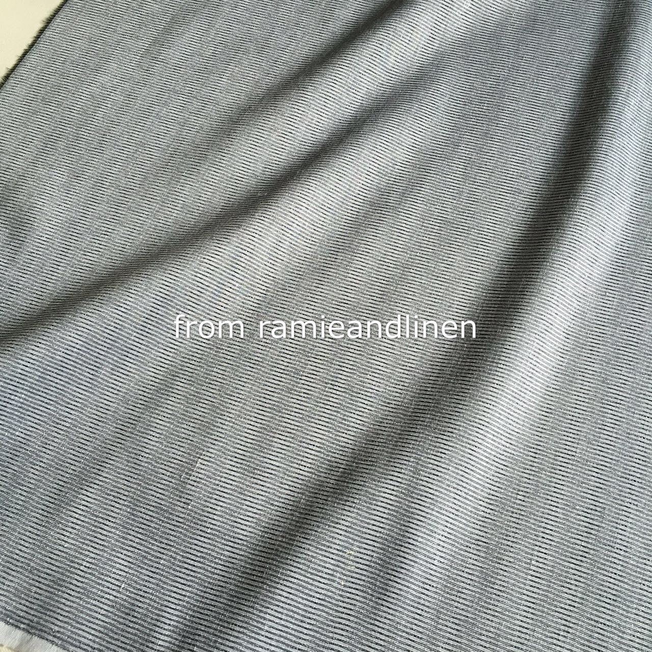 Silk Fabric, Silk Linen Blend Stripes Yarn Dyed Fabric, Half Yard by 55 ...