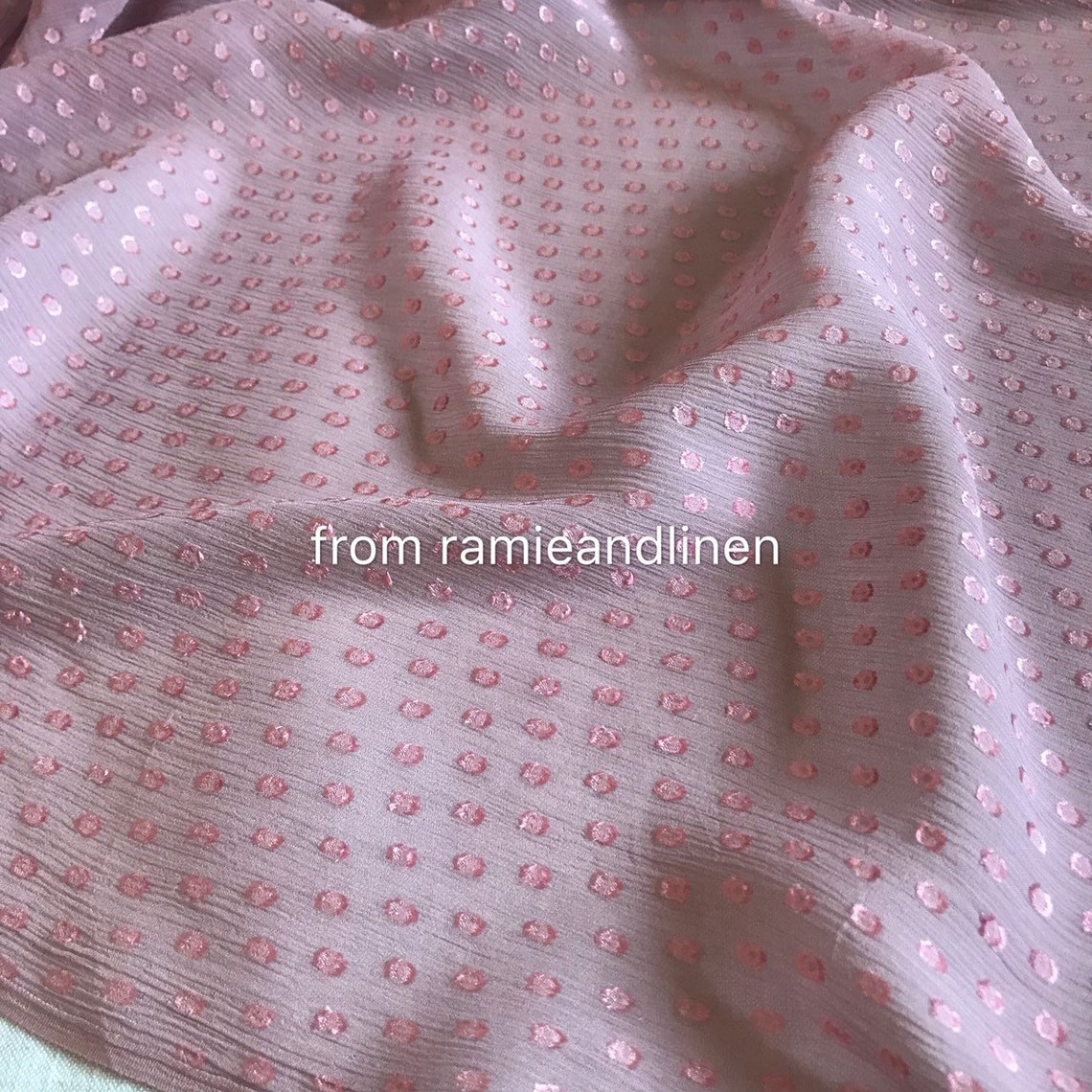 Silk Fabric Dot Clip Cord Fabric Dots Weaved in Crepe | Etsy