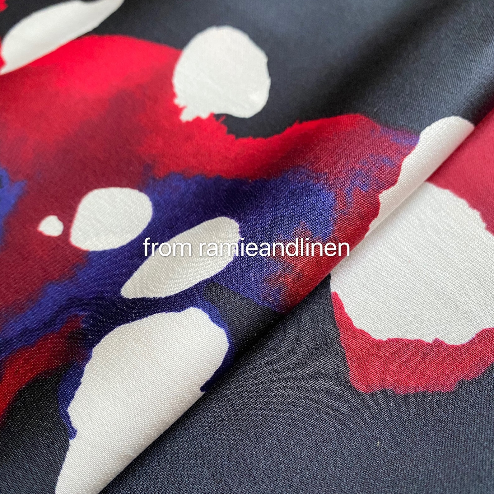 Designer silk fabric abstract pattern print double georgette | Etsy