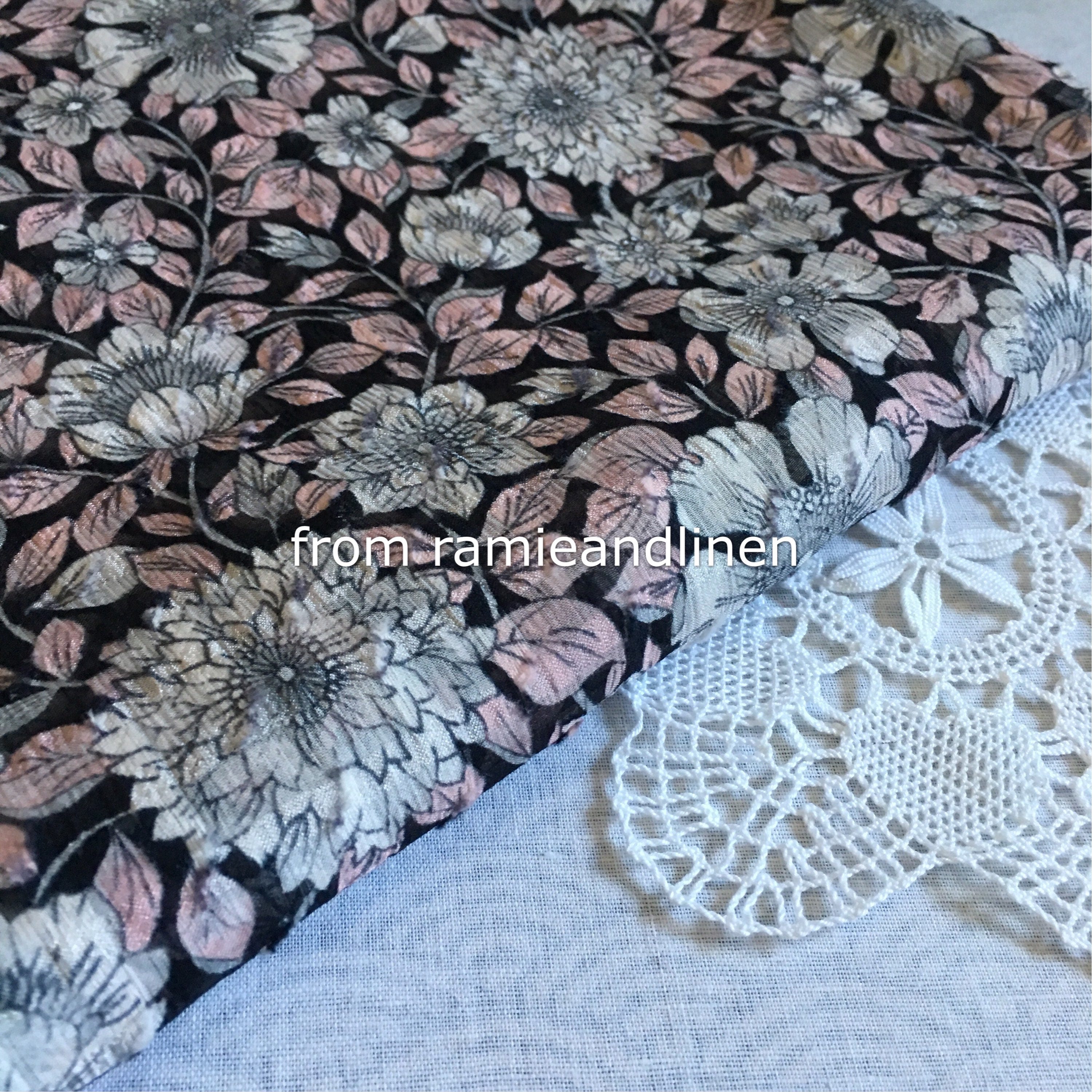 Silk fabric floral print stripes jacquard weaved silk | Etsy