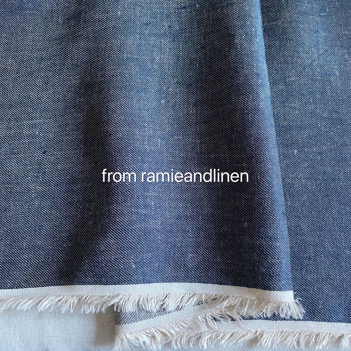 Linen Fabric Yarn Dyed Pure Linen Twill Fabric Half Yard by - Etsy