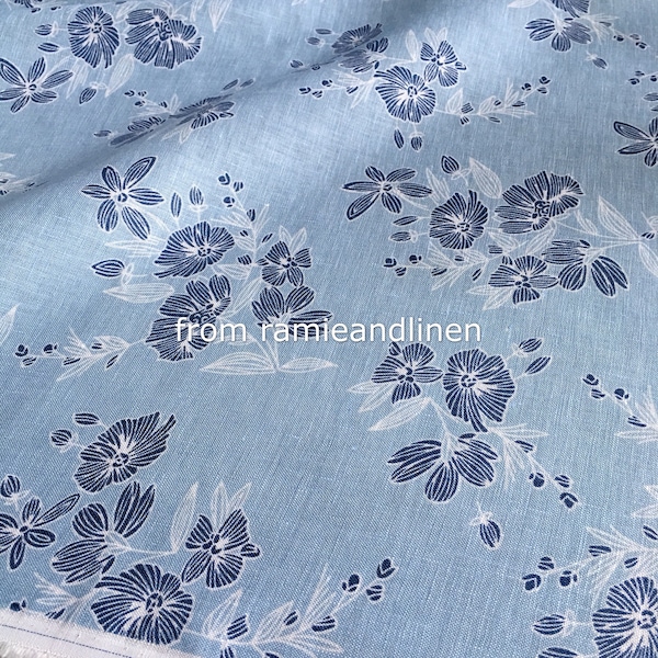 Floral Linen Fabric - Etsy