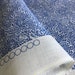 Japanese Linen Fabric Blue Scroll Grass Pattern Print Fine - Etsy