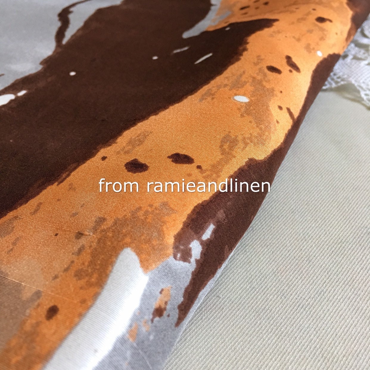 Silk Fabric Abstract Painting Print Doupioni Silk Fabric | Etsy