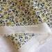 Japanese Fabric, Mini Yellow Flowers Print Fine Cotton Fabric, Half ...