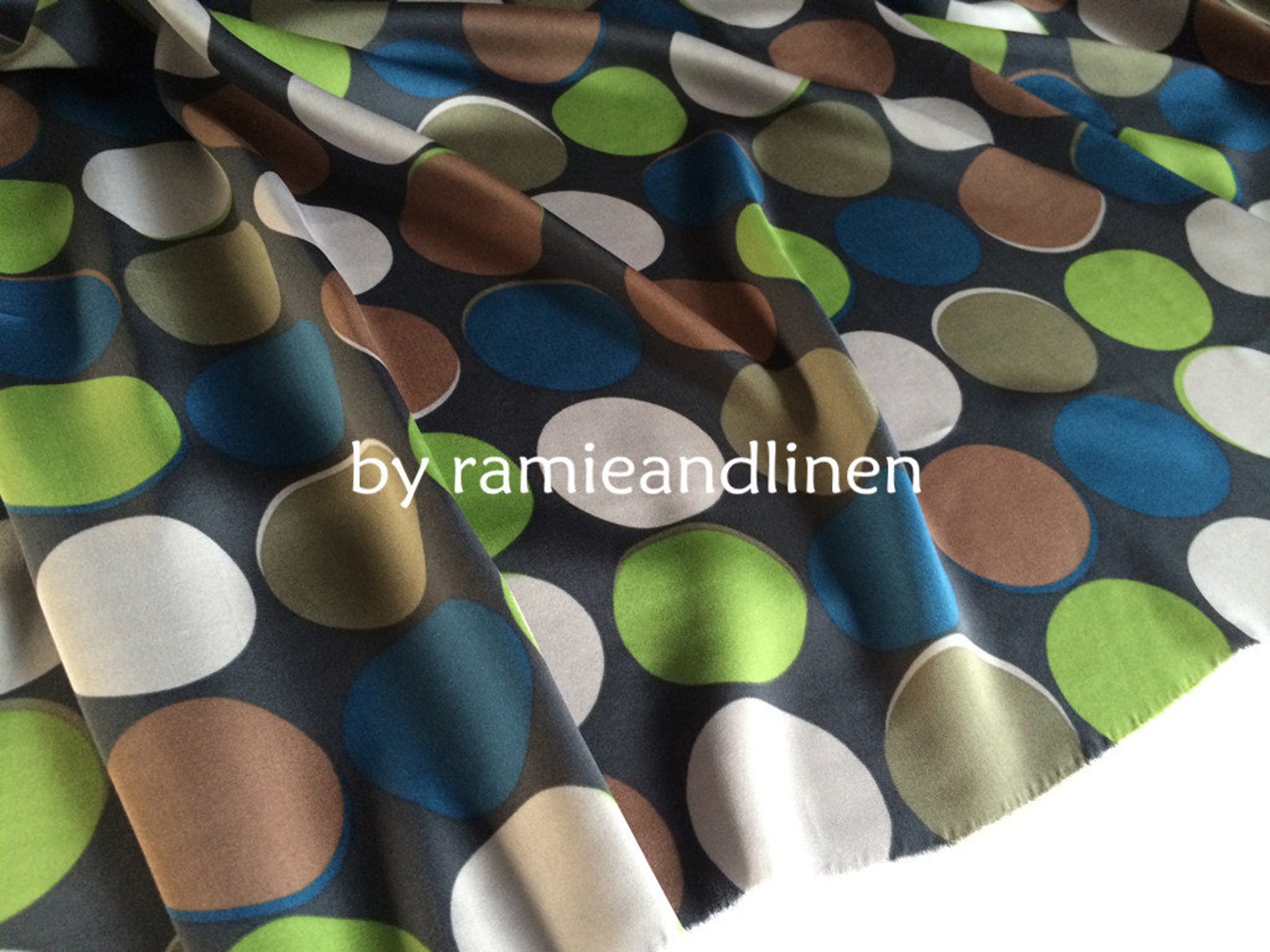 Silk Fabric Double Georgette Silk Fabric Colorful Polka - Etsy