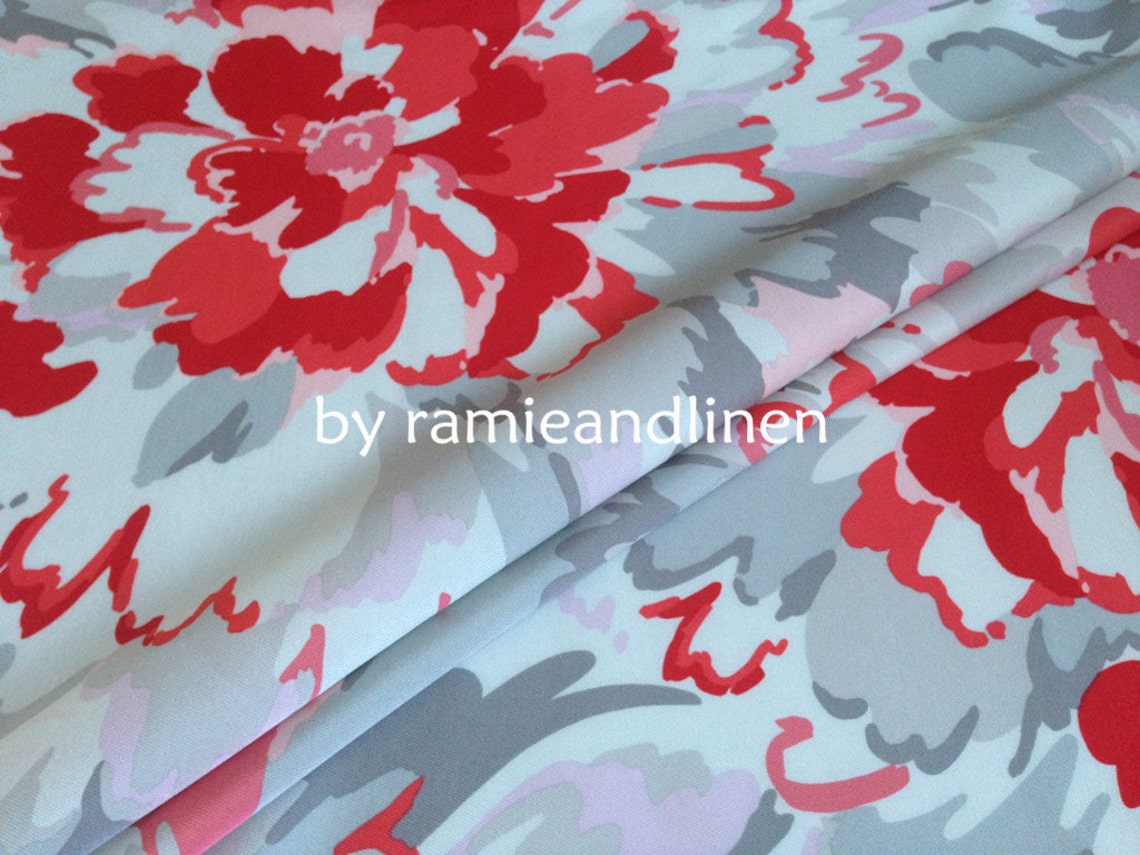 Silk Fabric Beautiful Huge Peony Flowers Print Silk Cotton - Etsy